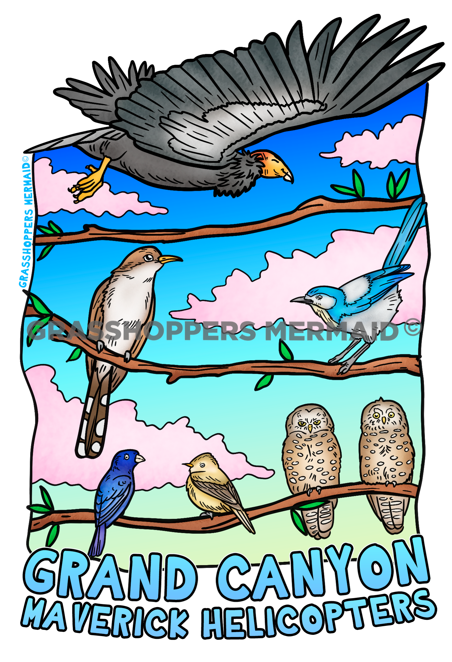 Bird Twig Lineup – Grasshopper's Mermaid