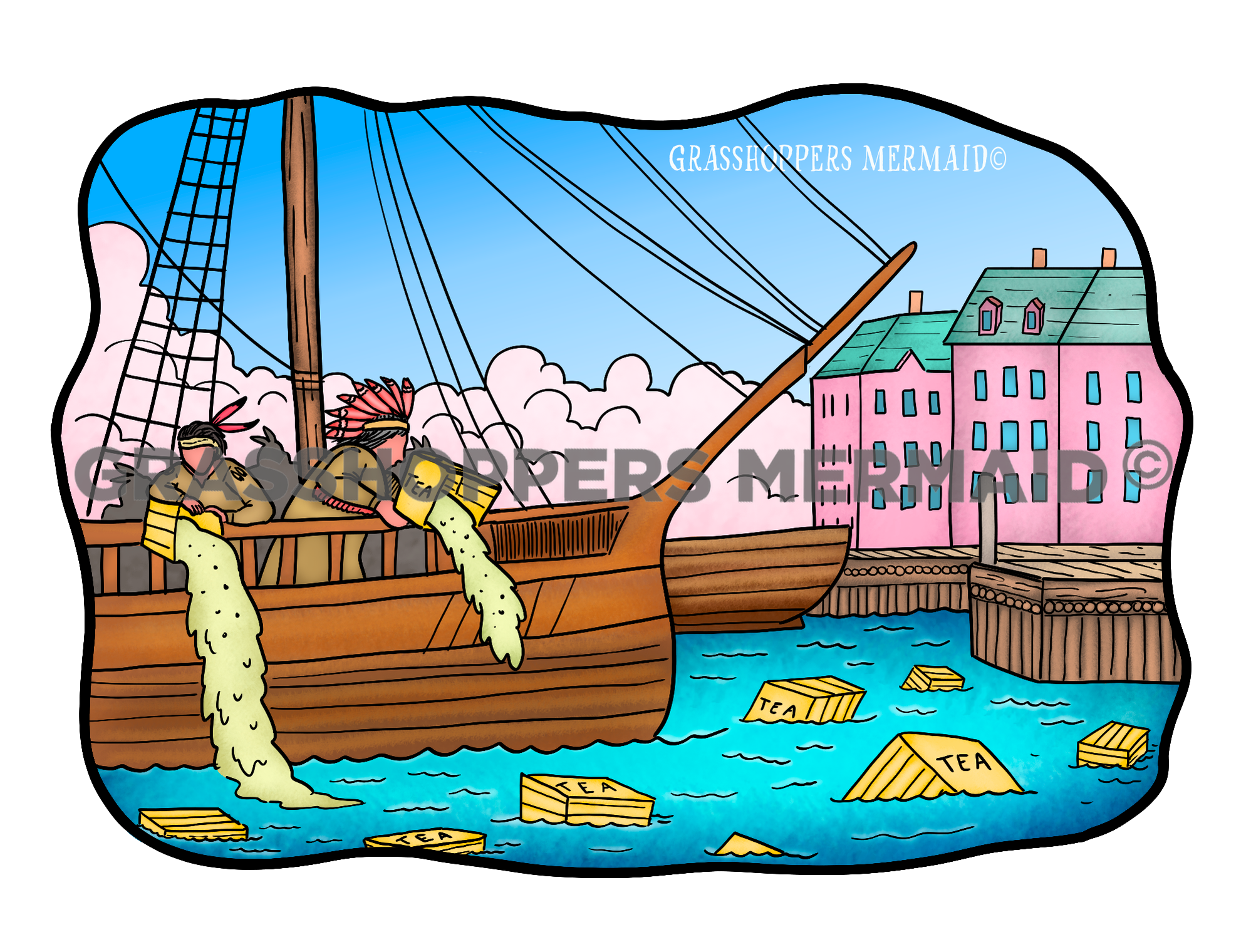 Boston Tea Party Clip Art What Was The Boston Tea Party? | Kid Lit