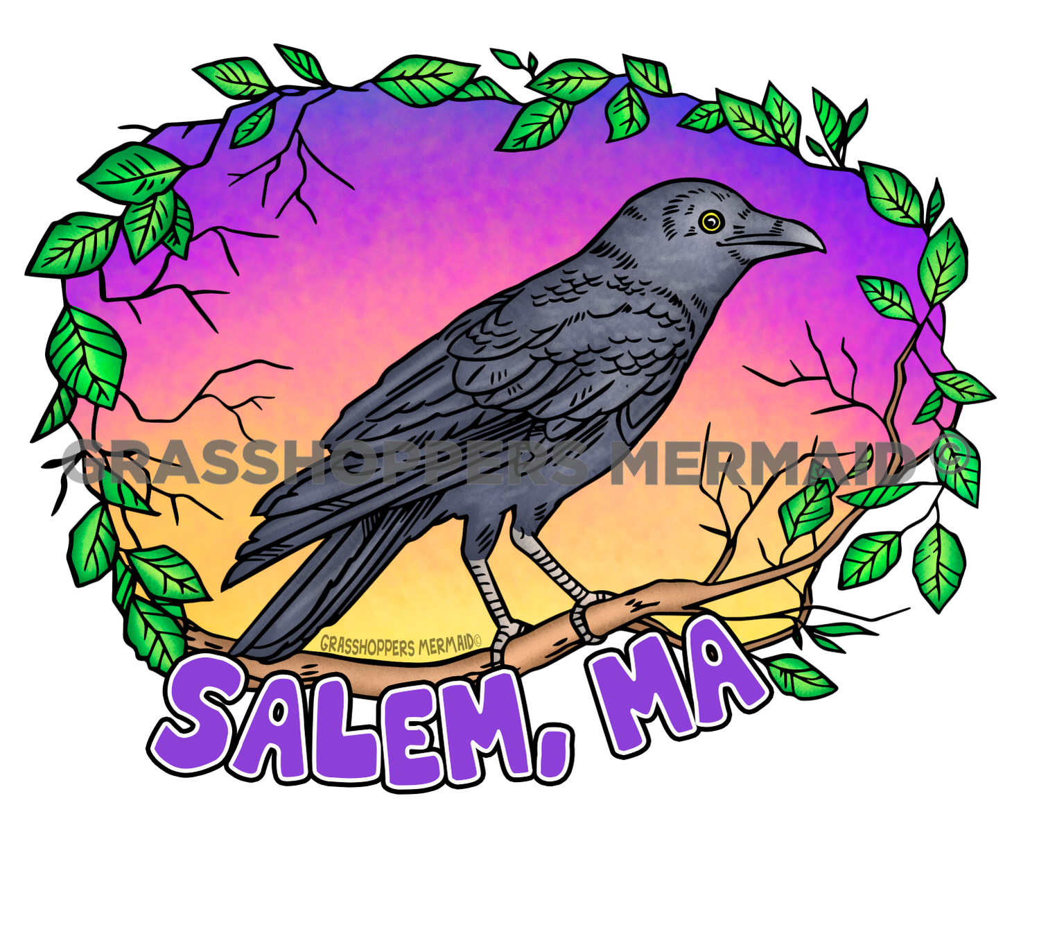 Crow Sunset – Grasshopper's Mermaid
