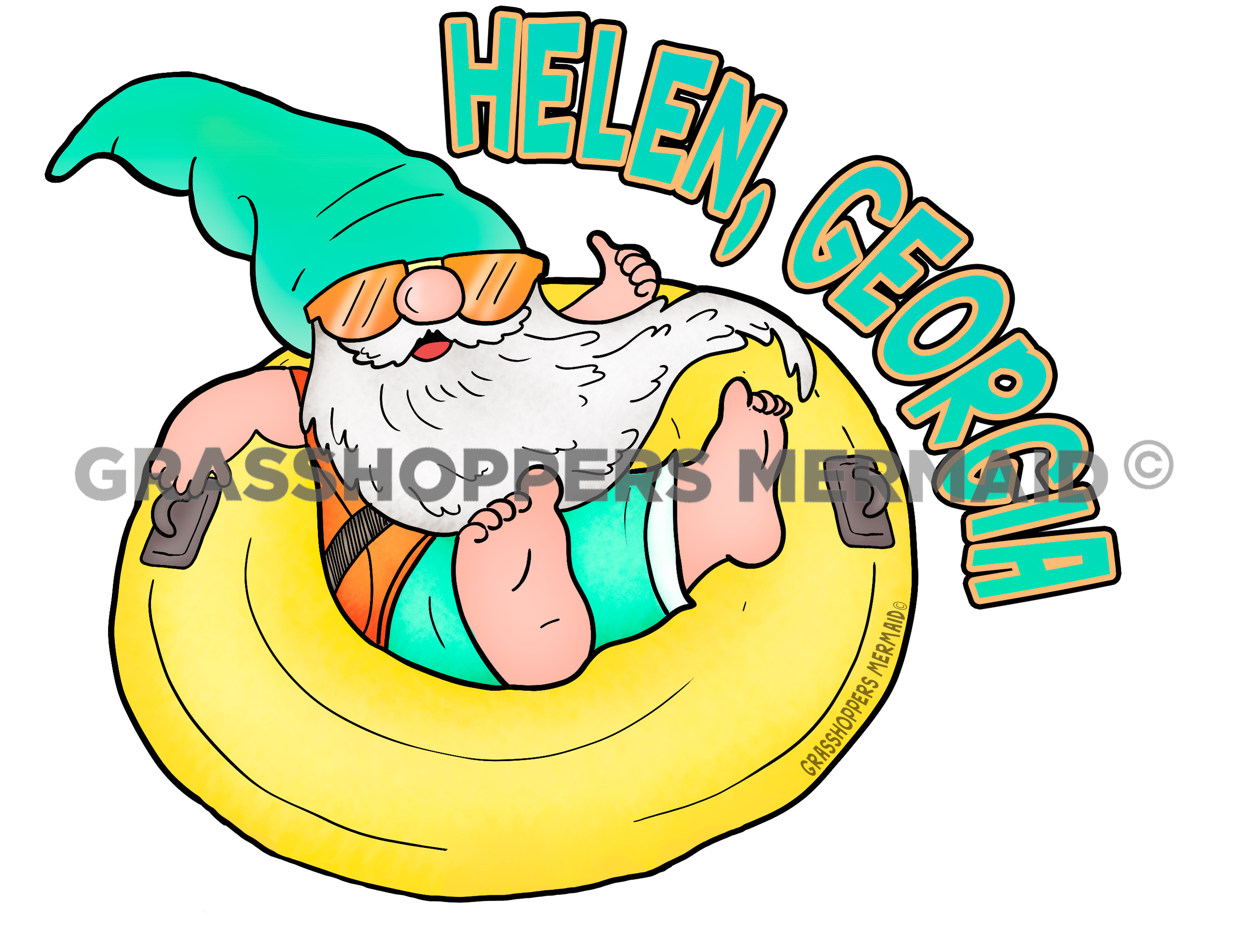River Tubing Gnome – Grasshopper's Mermaid