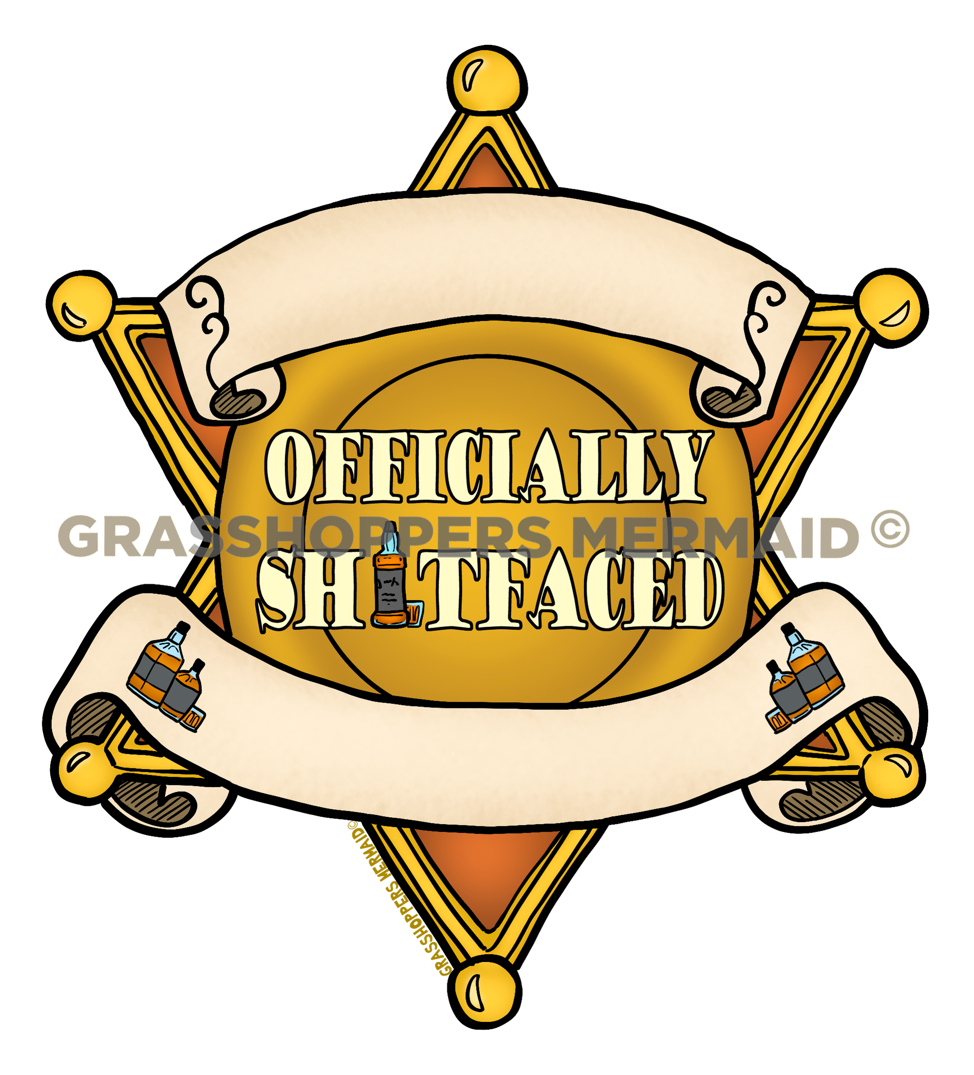 Shitfaced Badge – Grasshopper's Mermaid