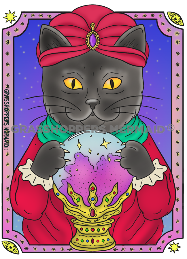 Fortune Teller Card – Grasshopper's Mermaid